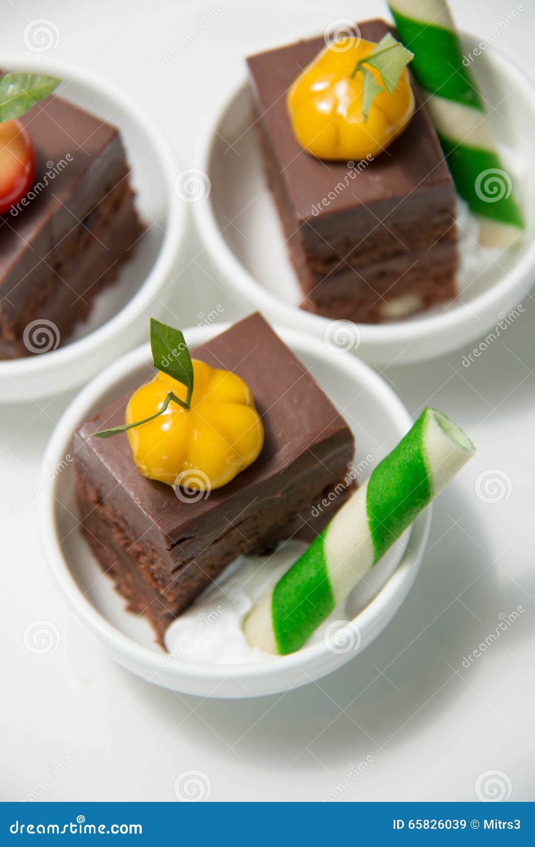 Mini Cake on the Table for the Buffet Stock Image - Image of chocolate ...