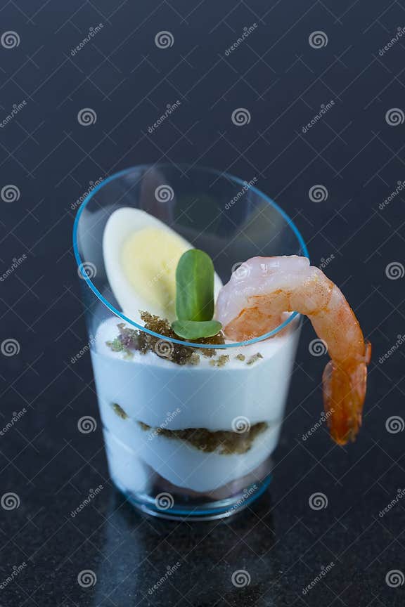 Mini Canap with Elements of Molecular Kitchen Stock Image - Image of ...