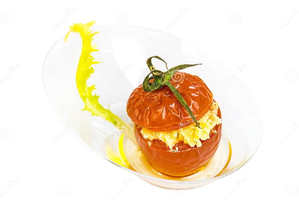 Mini Canap with Elements of Molecular Kitchen Stock Photo - Image of ...