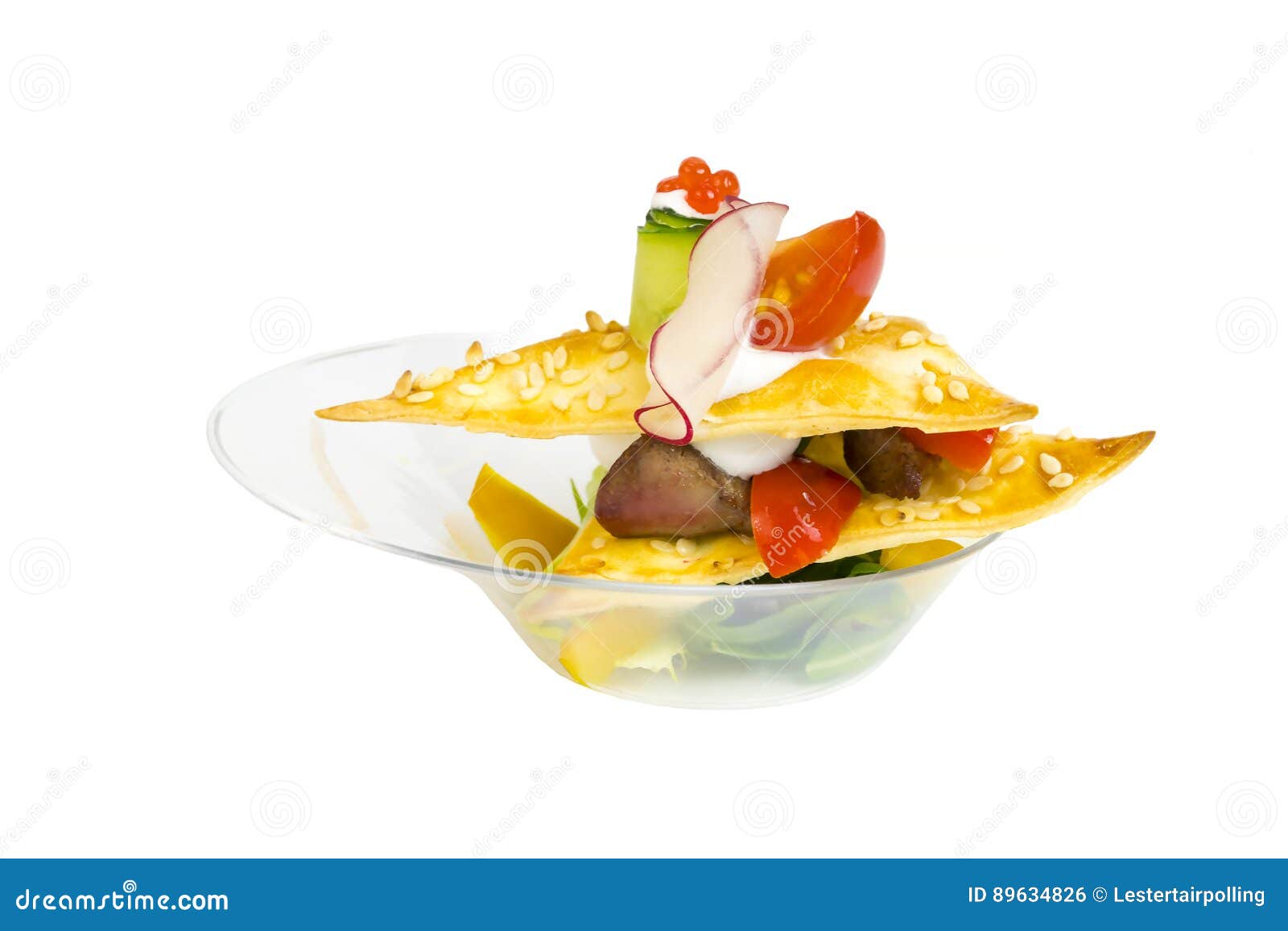 Mini Canap with Elements of Molecular Kitchen Stock Photo - Image of ...