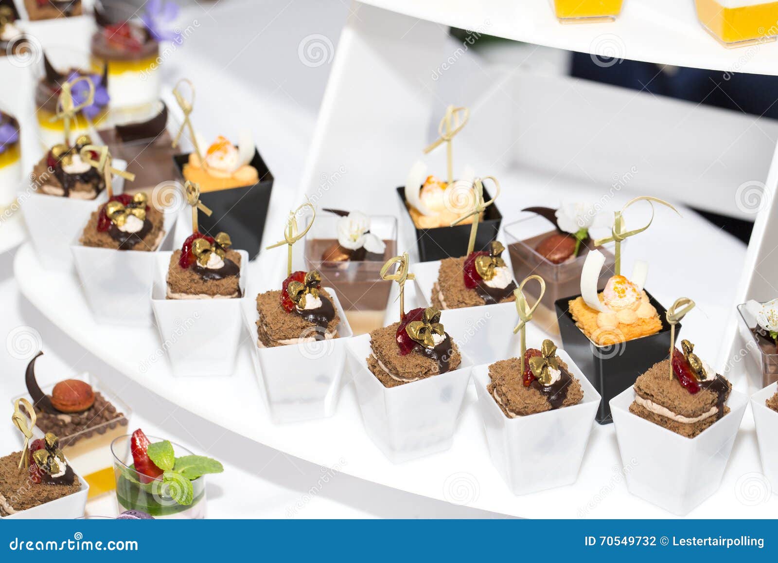 Mini canape stock photo. Image of light, cups, decorated - 70549732