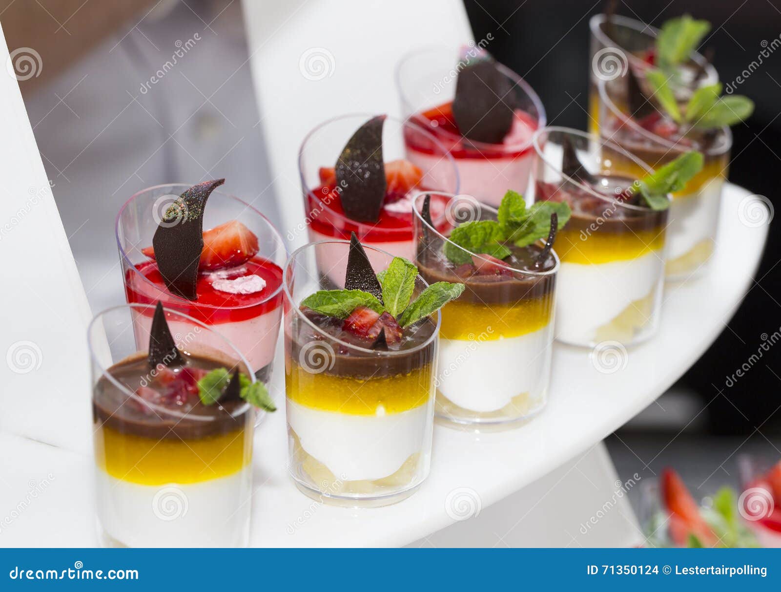 Mini canape stock photo. Image of cups, indoors, party - 71350124