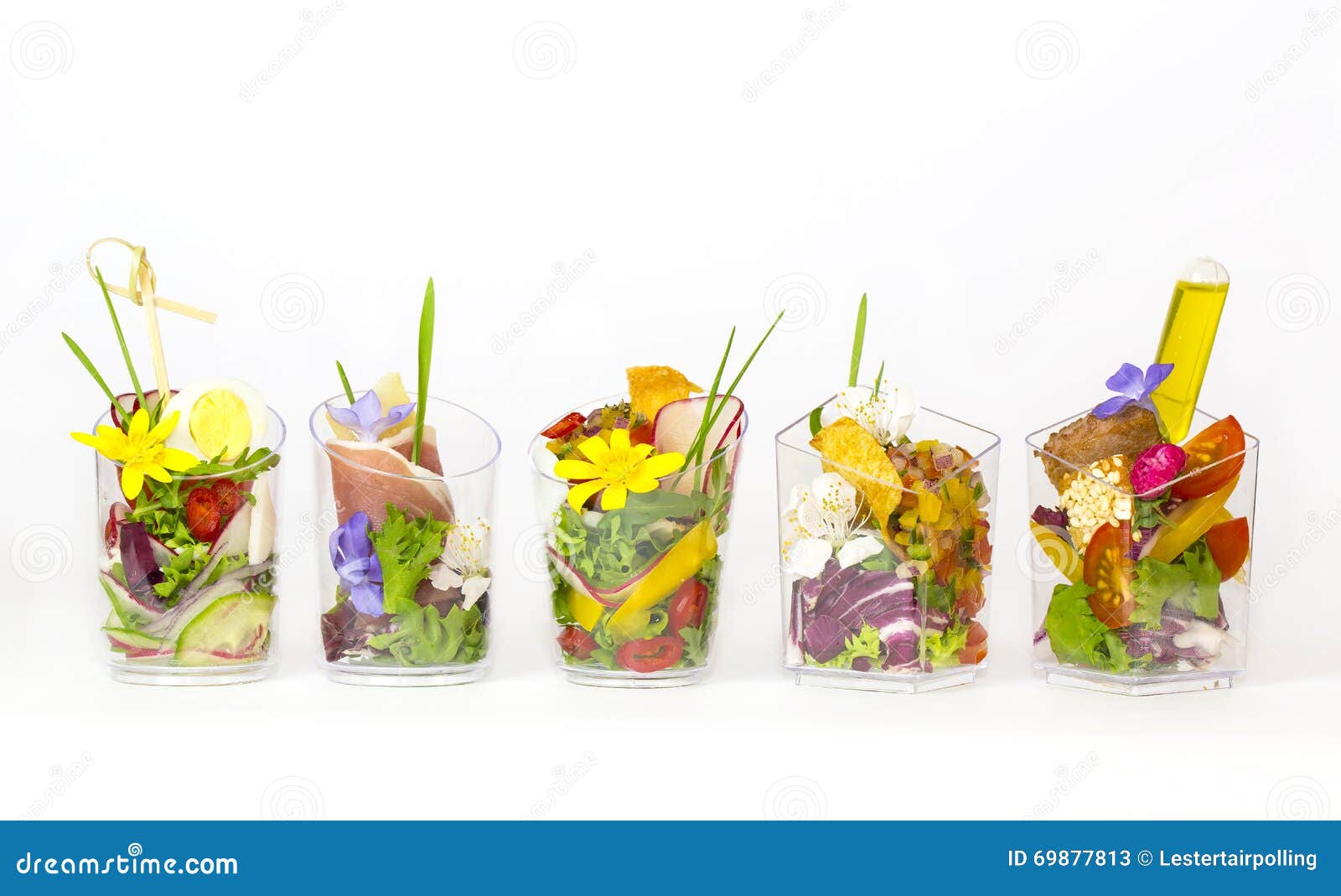 Mini Canapes in Plastic Cups Stock Image - Image of food, canapes: 69877813