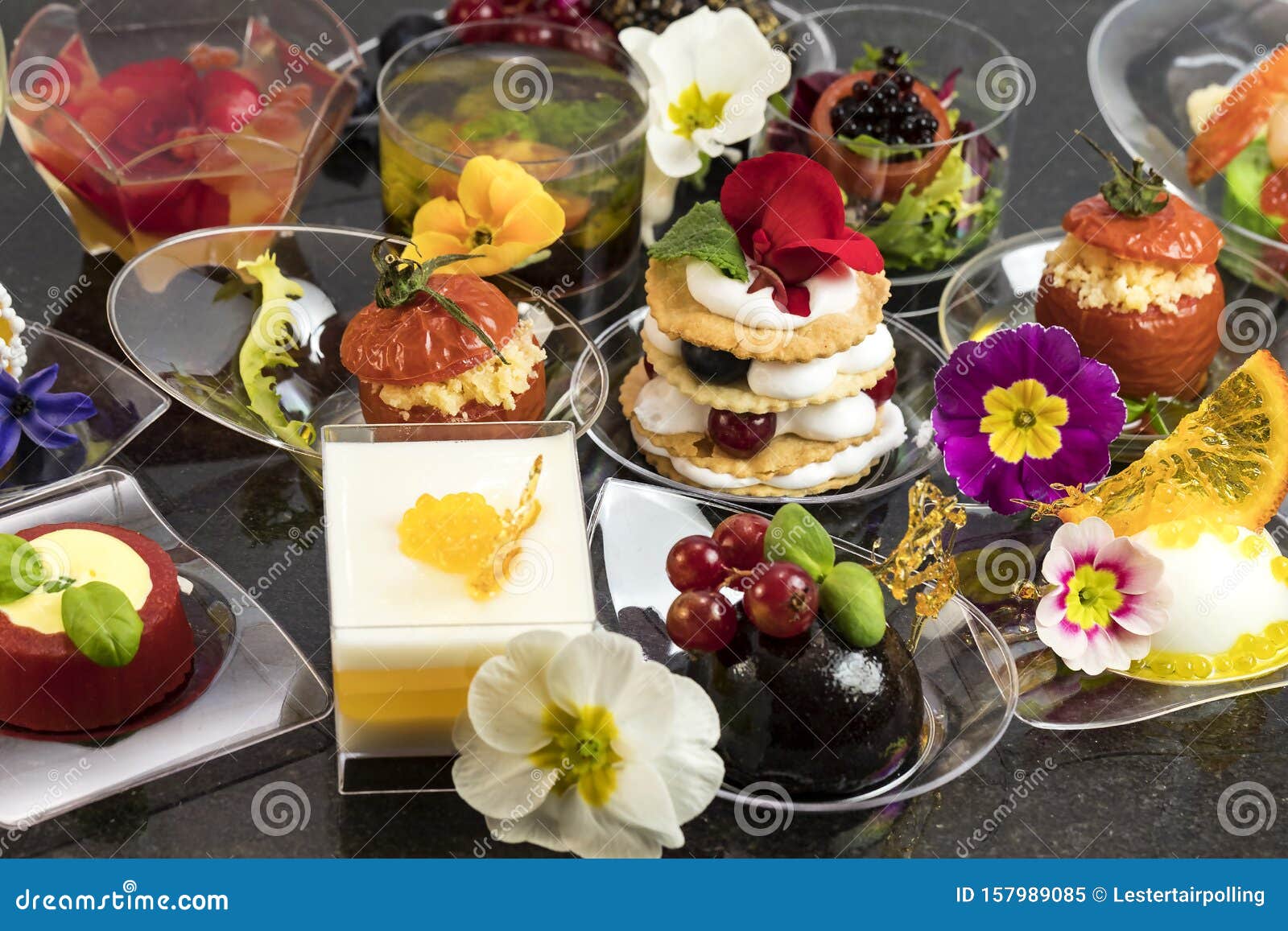 Mini Canapes for Refreshments at Banquets Receptions Catering Stock ...