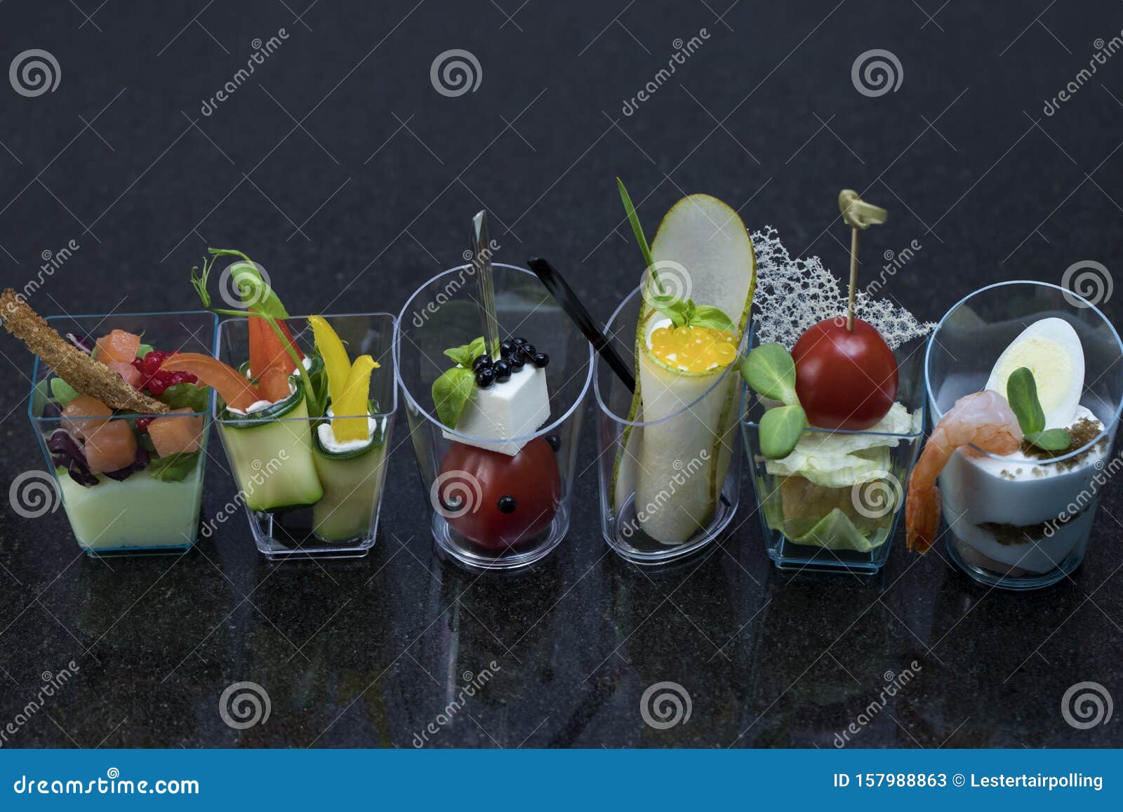 Mini Canapes for Refreshments at Banquets Receptions Catering Stock ...