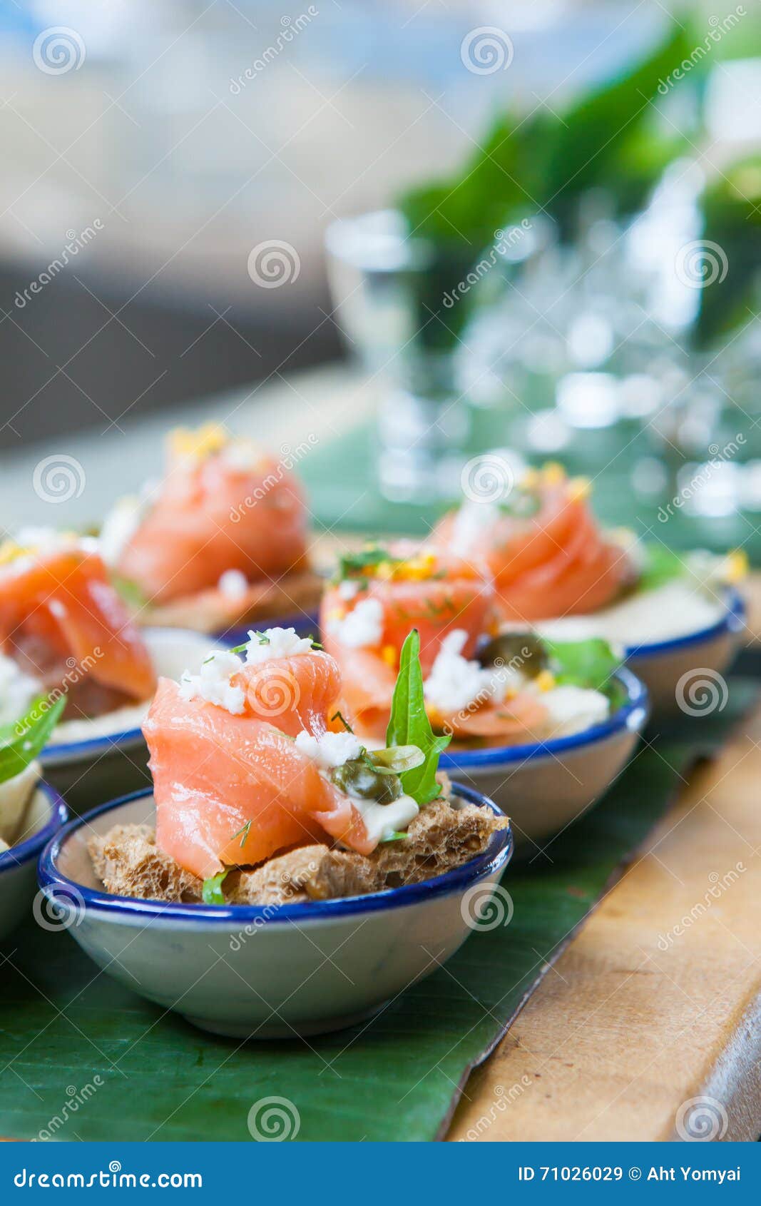 Mini canapes stock image. Image of event, finger, fingerfood - 71026029