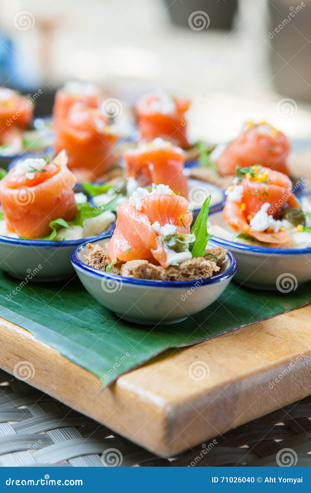 Mini canapes stock photo. Image of dinner, background - 71026040