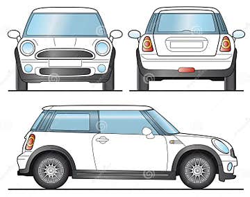 Mini Car stock vector. Illustration of draw, transportation - 9978812