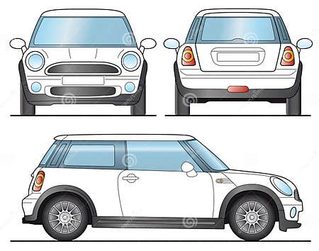 Mini Car stock vector. Illustration of draw, transportation - 9978812