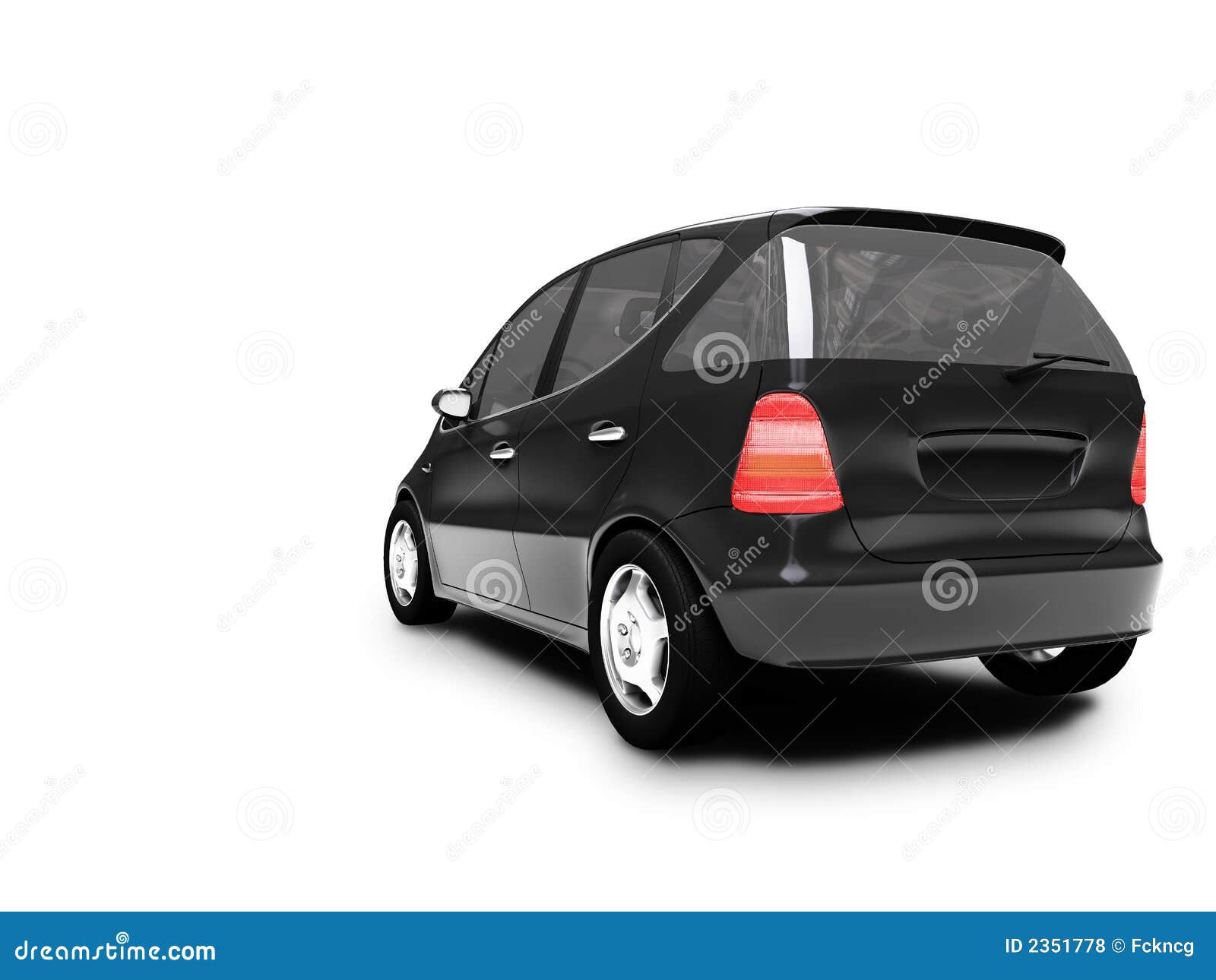 Mini car Back View stock illustration. Illustration of reflection - 2351778