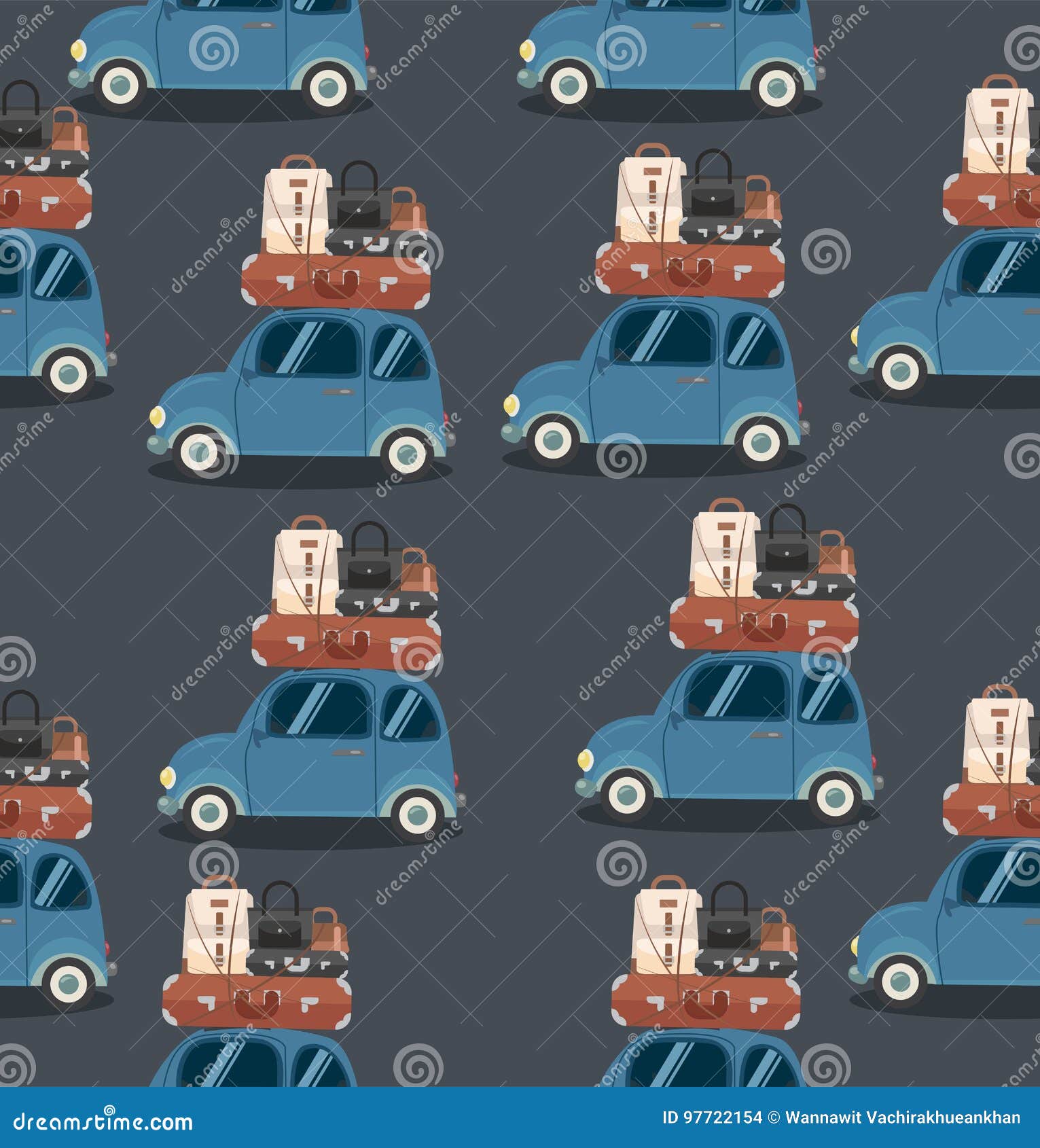 Mini Car pattern stock vector. Illustration of interior - 97722154