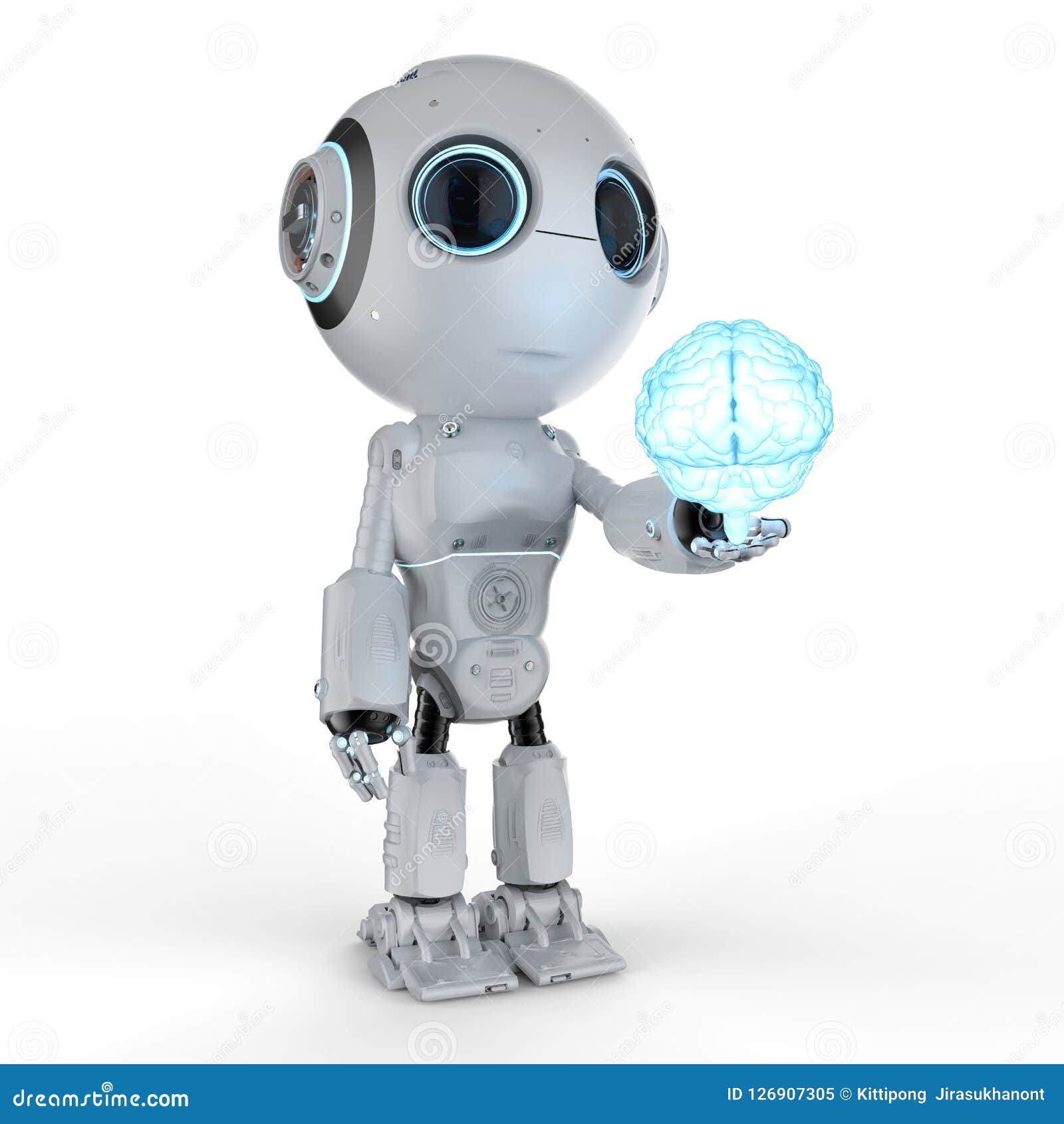 Mini Cerebro Del Control Del Robot Stock de ilustración - Ilustración ...