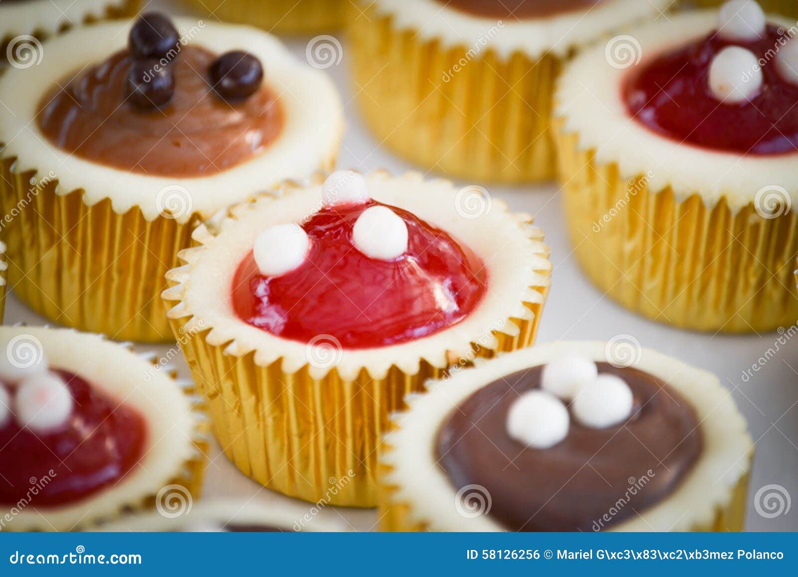 Mini cheese cakes stock photo. Image of tasty, homemade - 58126256