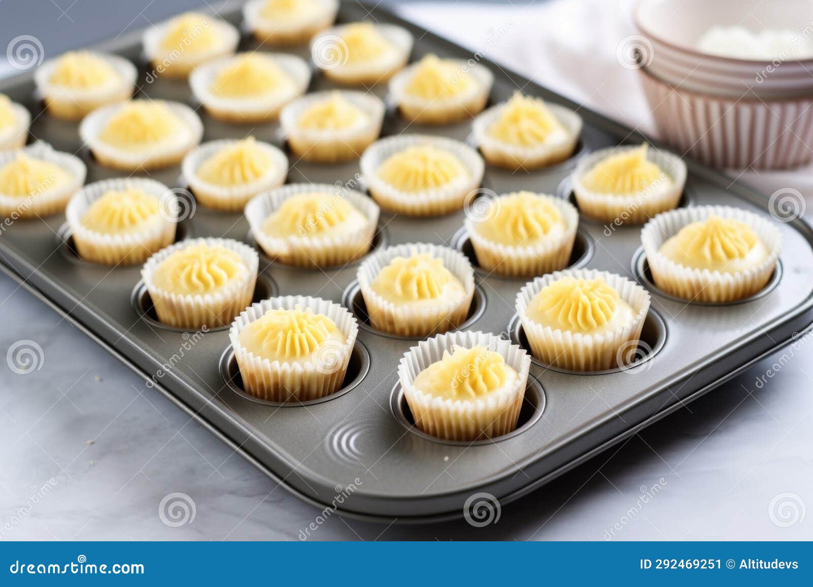 Mini Cheesecake Cupcake Form on a Tray Stock Image - Image of homemade ...