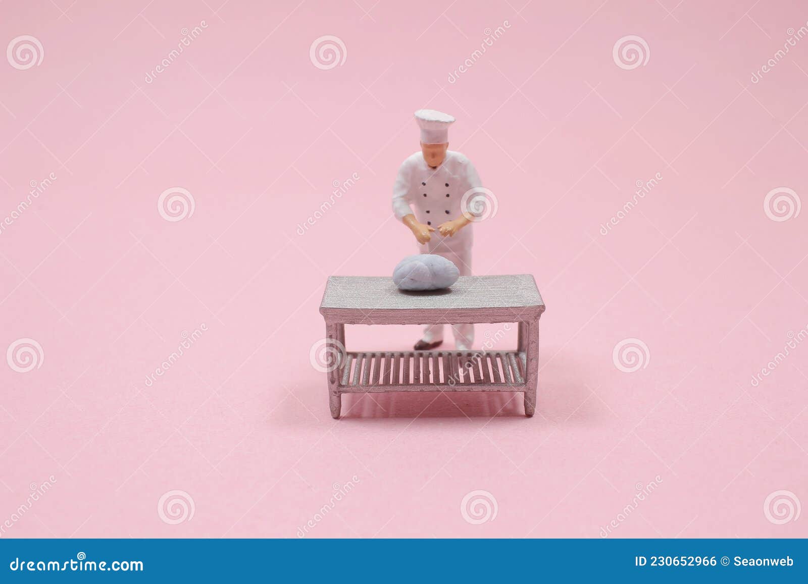 A Mini Chef during Cooking and Working Stock Photo - Image of business ...