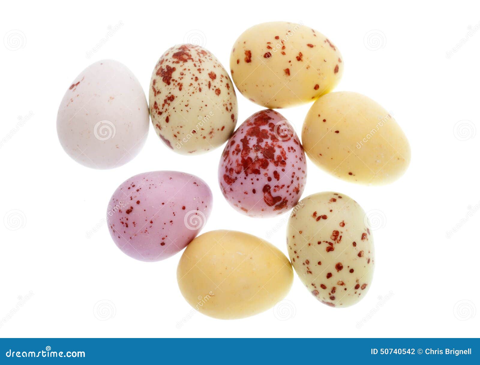 Mini chocolate easter eggs stock photo. Image of isolated - 50740542