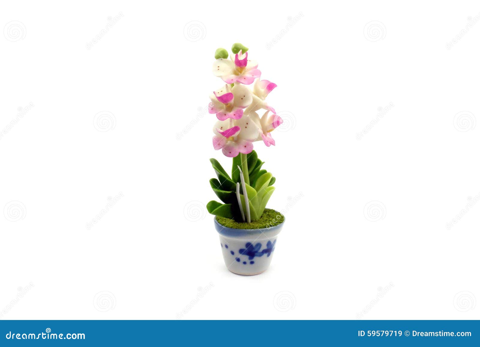 Mini Clay Flower in the Pot Stock Image - Image of beginning, clay ...