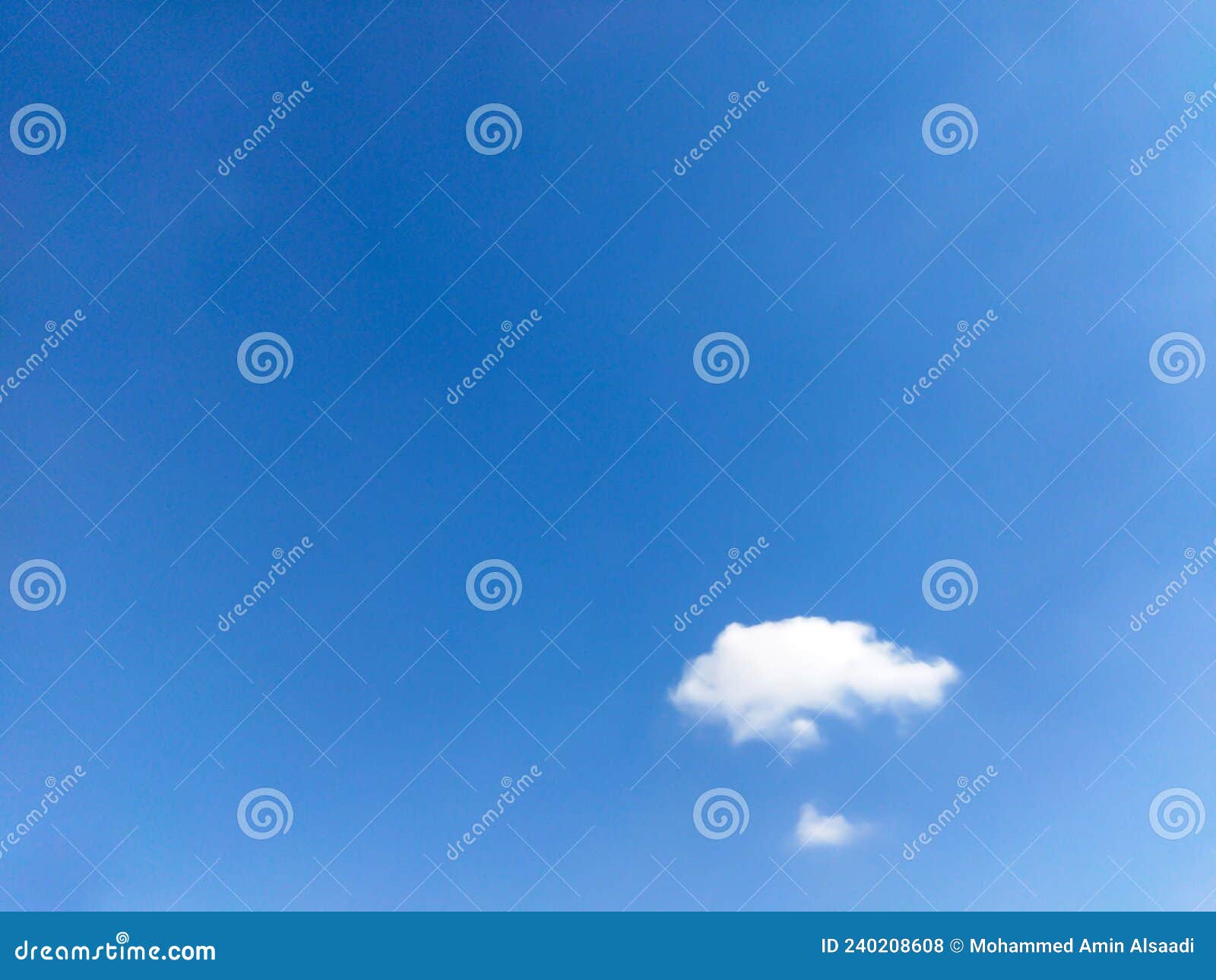 Mini Cloud Alone in the Sky Stock Photo - Image of minimalism, white ...