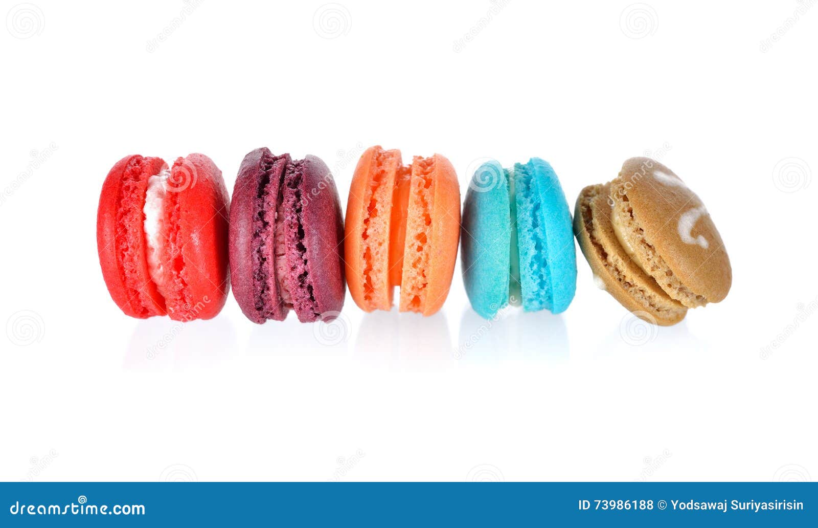 Mini Colorful Macaroons on White Background Stock Photo - Image of mini ...