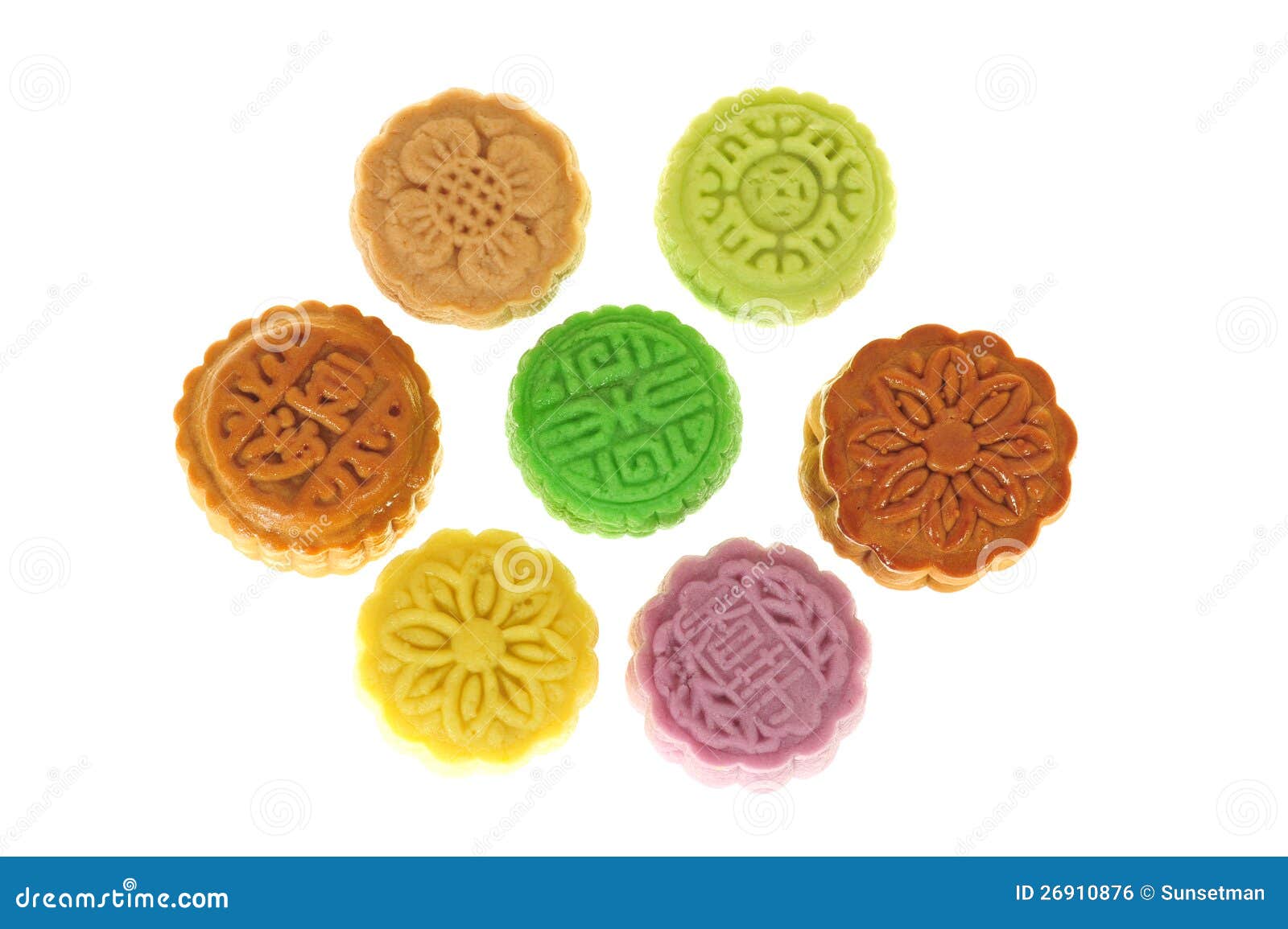 Mini Colorful Moon Cakes stock photo. Image of bake, delicious - 26910876