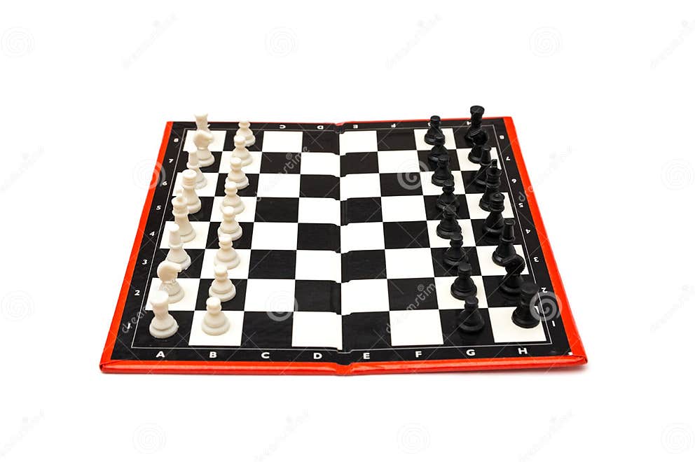 Mini Compact Portable Chess with Small Figures Stock Photo - Image of ...
