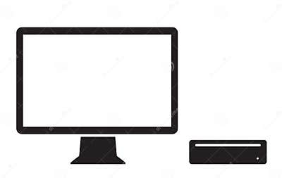 Mini computer icon stock vector. Illustration of desktop - 11865286