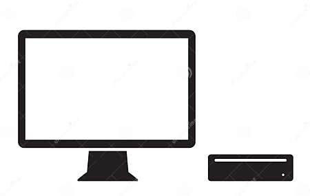 Mini computer icon stock vector. Illustration of desktop - 11865286