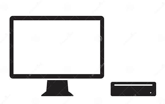 Mini computer icon stock vector. Illustration of desktop - 11865286