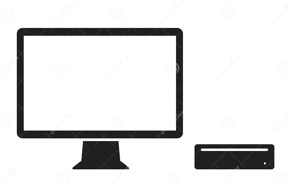 Mini computer icon stock vector. Illustration of desktop - 11865286