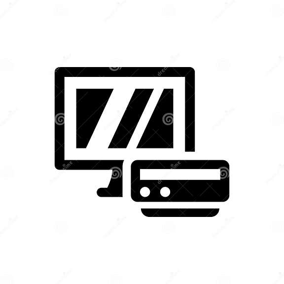 Mini computer icon stock vector. Illustration of vector - 224209046