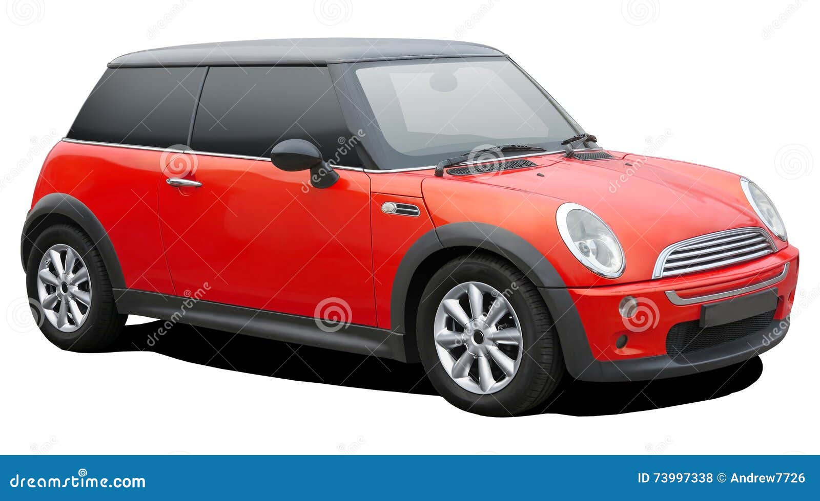 Mini Cooper rojo foto de archivo. Imagen de limitado - 73997338