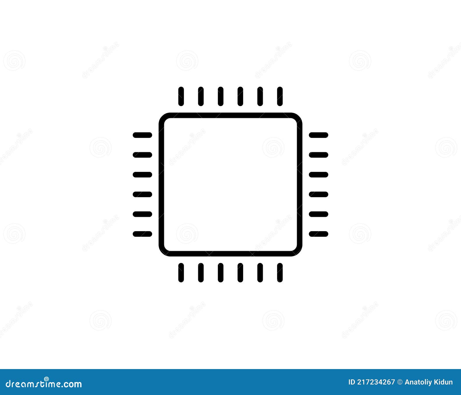 Mini CPU Icon Flat Style. Vector. Isolated Icon. Phone CPU Illustration ...