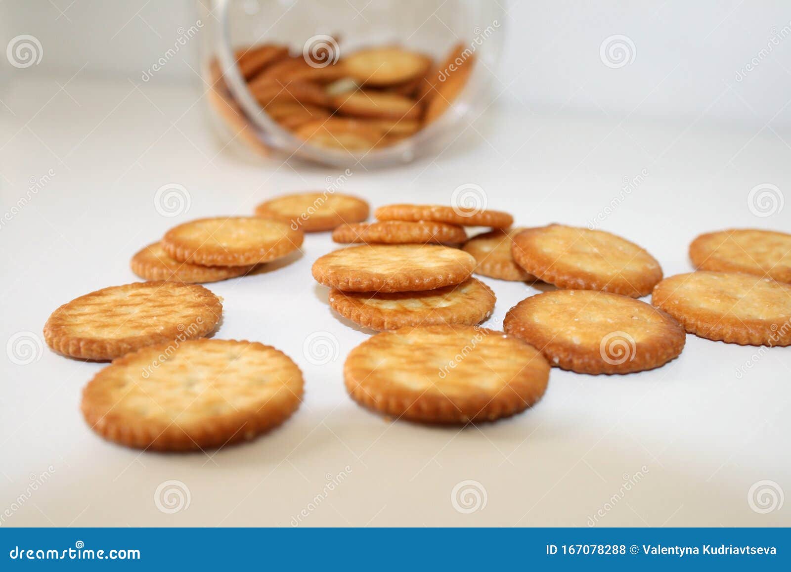 Mini Cracker on a White Background Stock Photo - Image of baked, bread ...