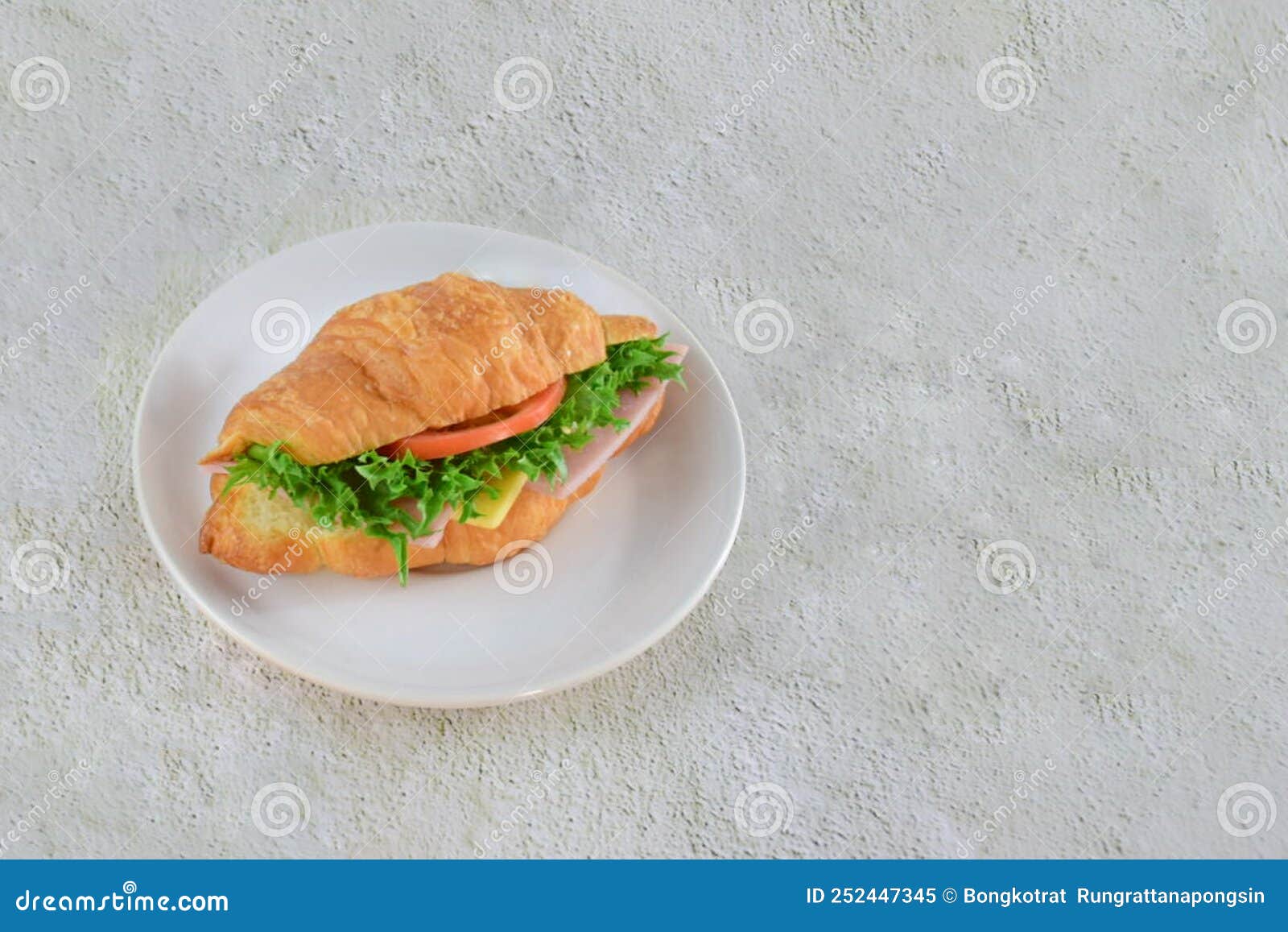 Mini Croissant Ham Cheese stock image. Image of snack - 252447345