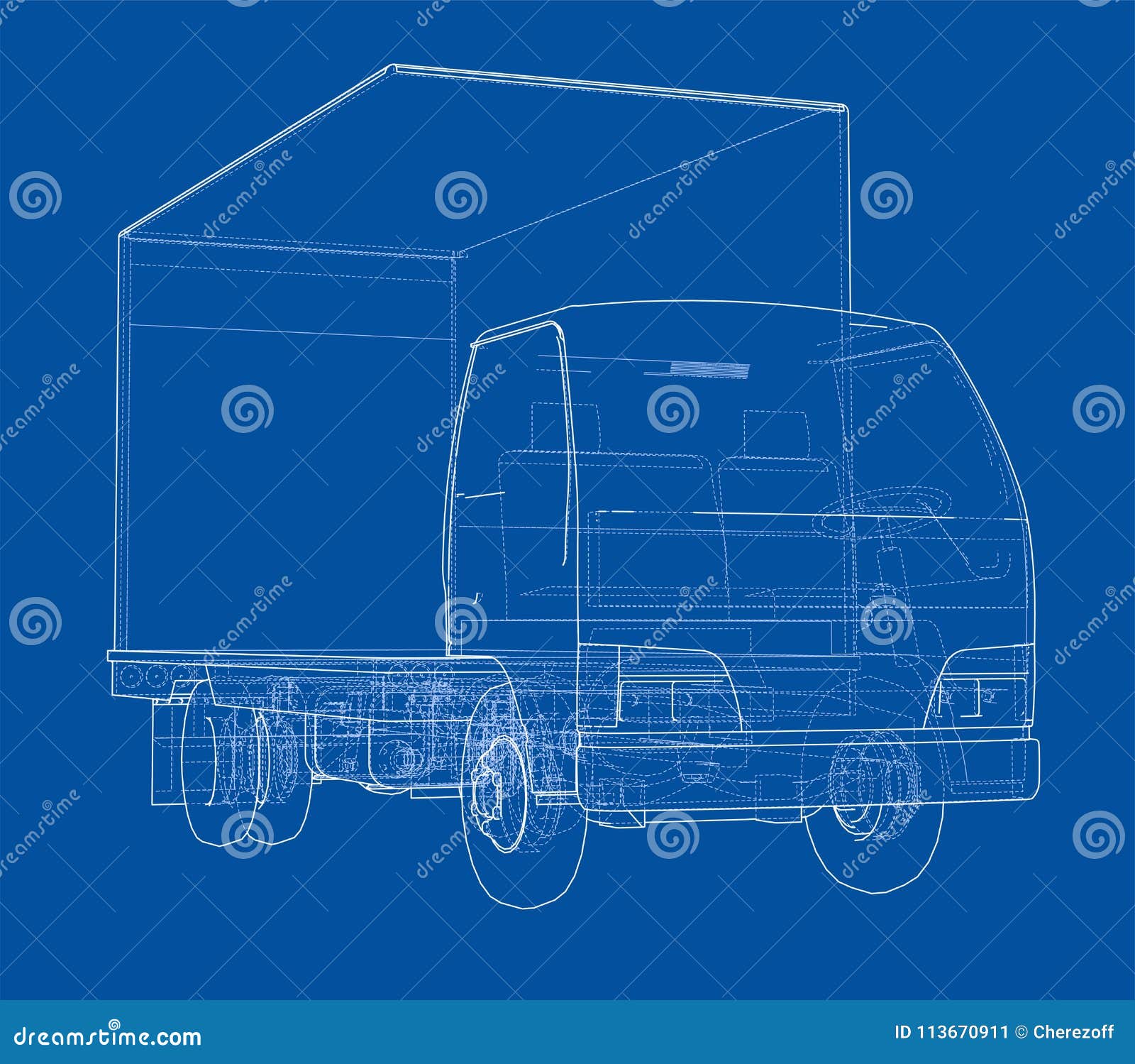 Mini Croquis De Camion De Concept Illustration Stock - Illustration du ...
