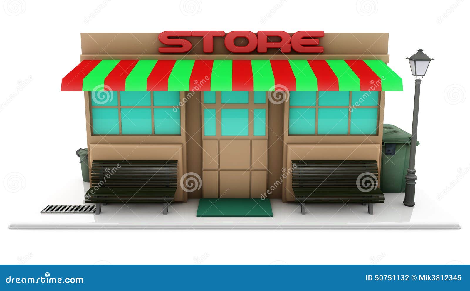 Mini 3d store stock illustration. Illustration of shop - 50751132