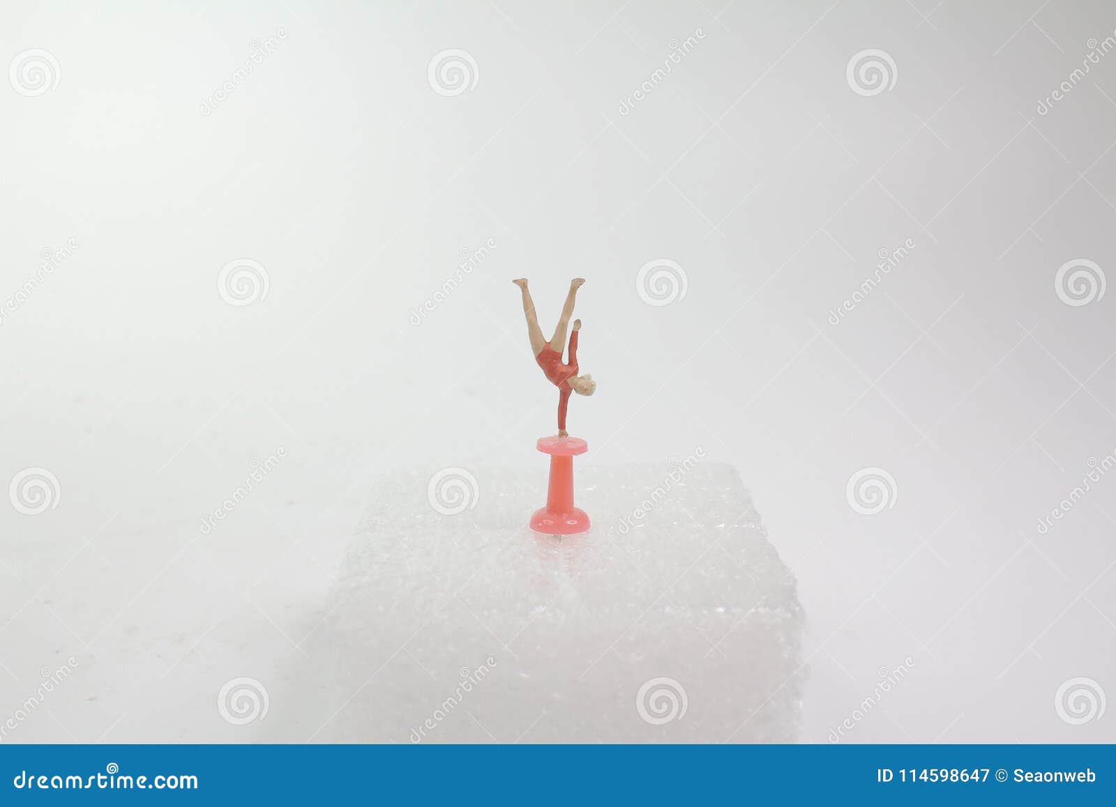 A Mini Dance Figure on the Pin Stock Image - Image of fitness, figure ...