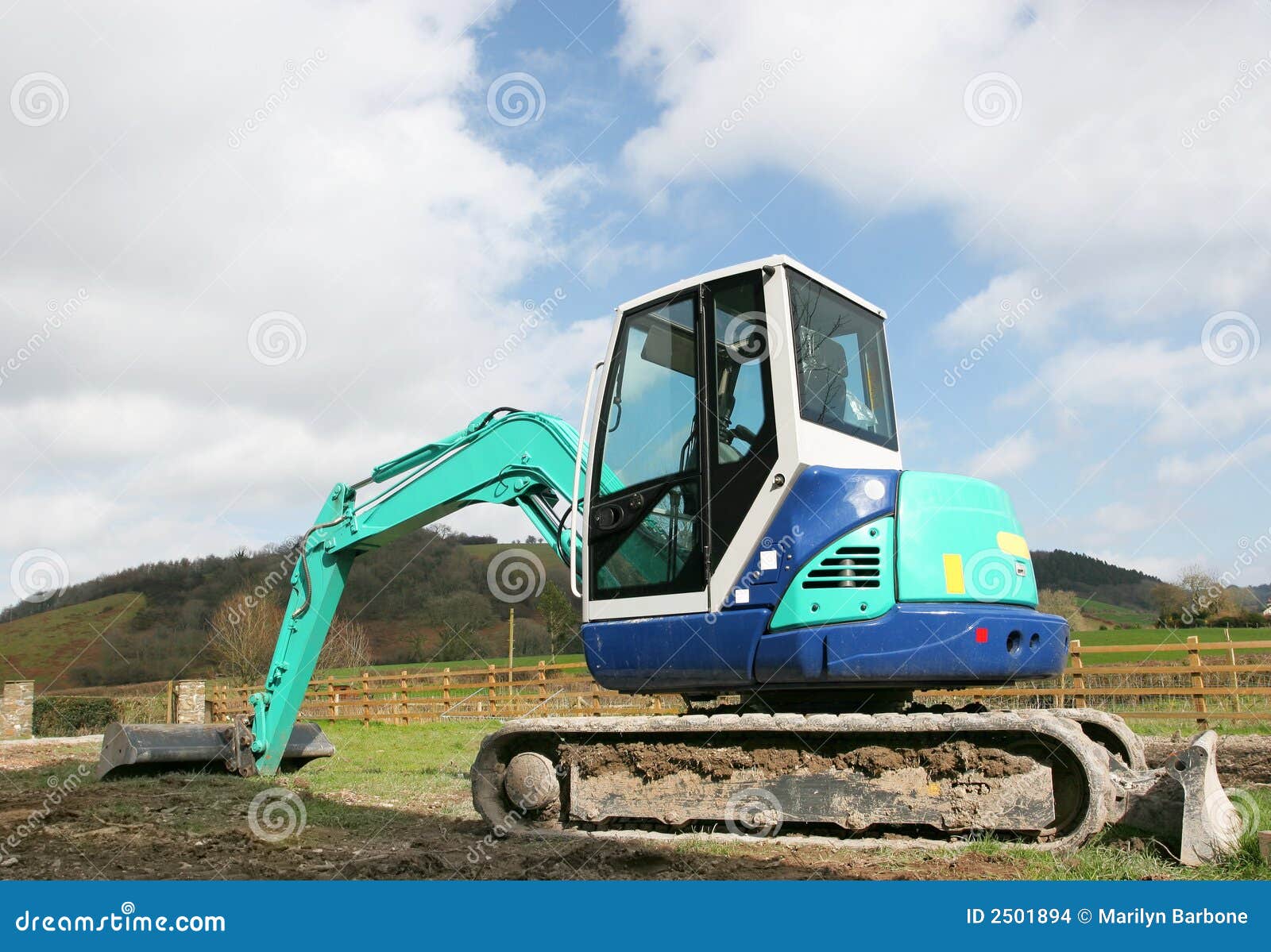 Mini Digger stock photo. Image of industrial, industry - 2501894