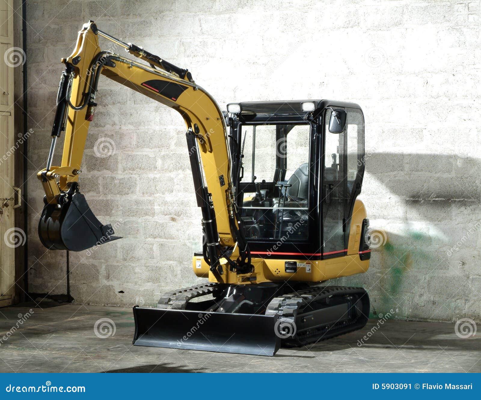 Mini digger stock image. Image of machinery, industrial - 5903091