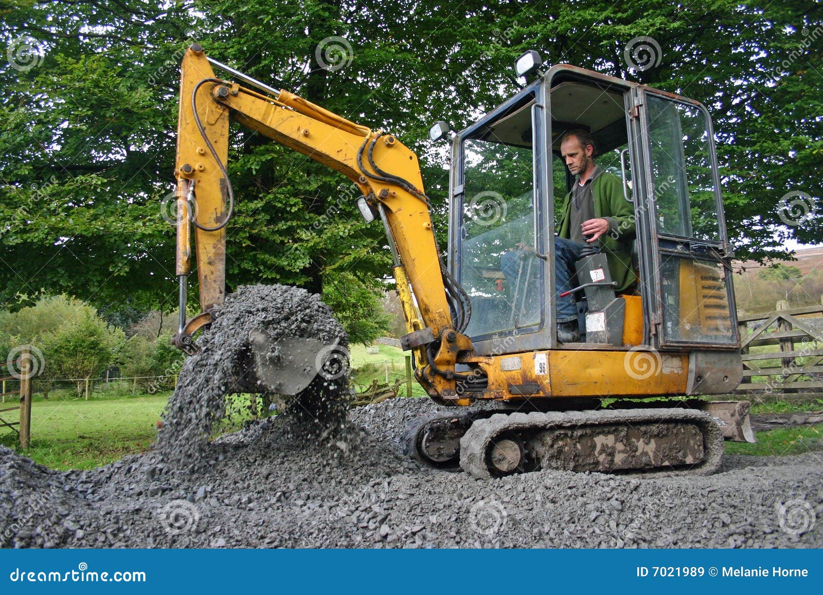 Mini digger stock image. Image of digger, construction - 7021989