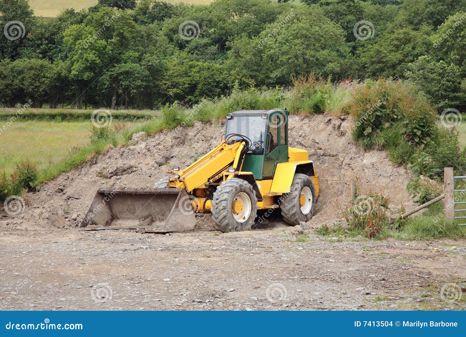 Mini Digger stock photo. Image of earthmover, field, industry - 7413504