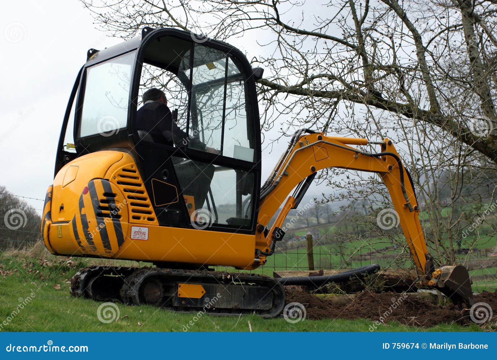 Mini Digger stock photo. Image of field, construction, vehicle - 759674