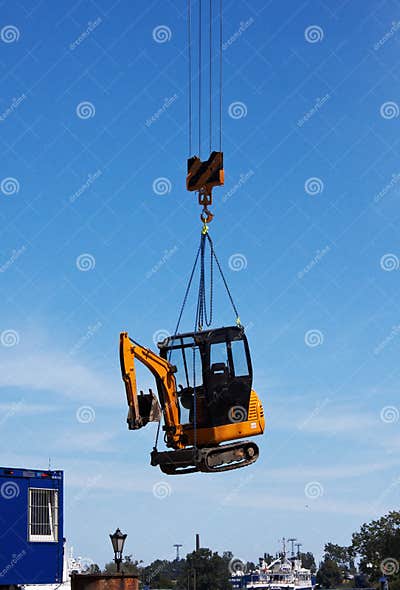 Mini-digger stock image. Image of hook, wire, excavator - 8191145