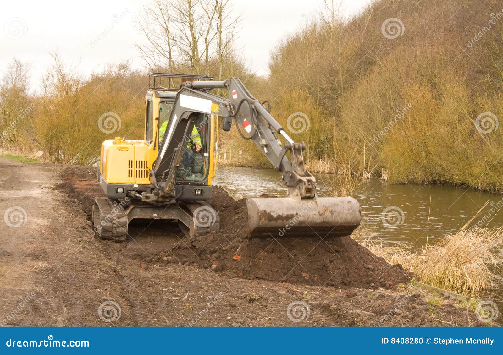 Mini digger stock photo. Image of excavator, equipment - 8408280