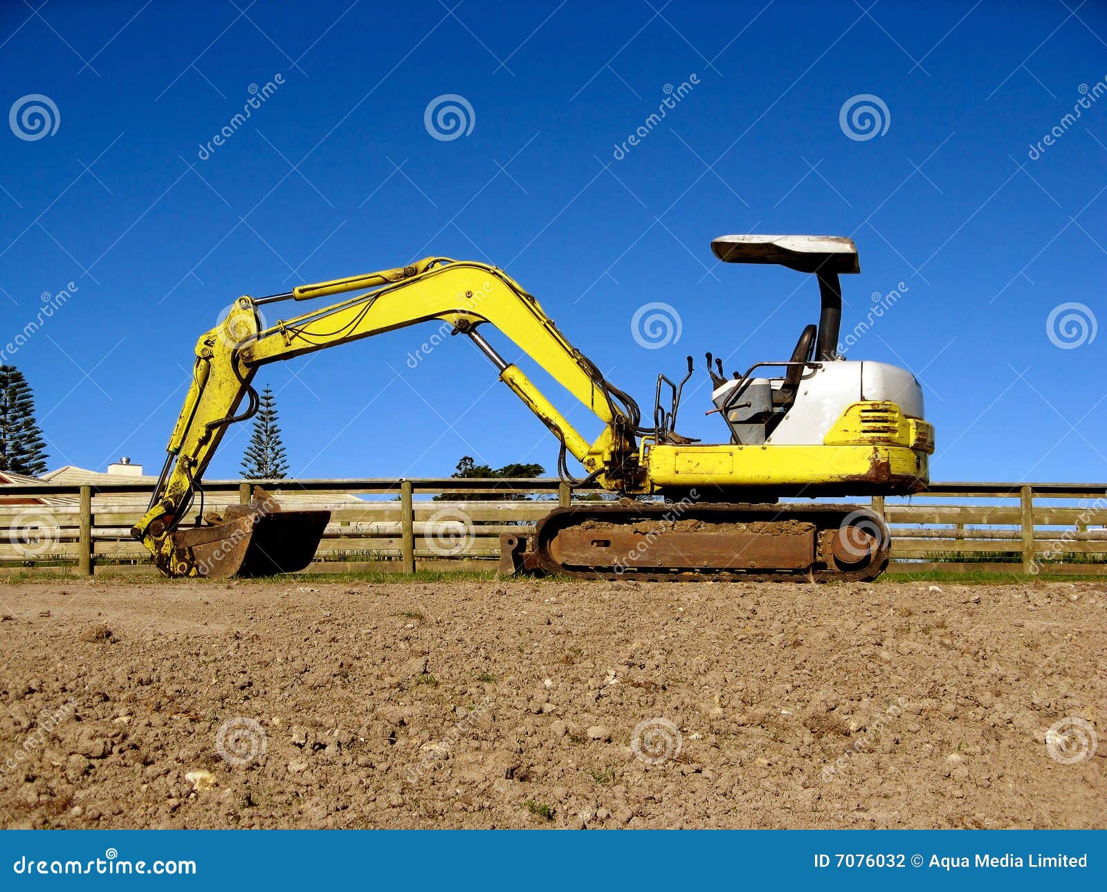 Mini Digger Excavator stock photo. Image of earthmover - 7076032