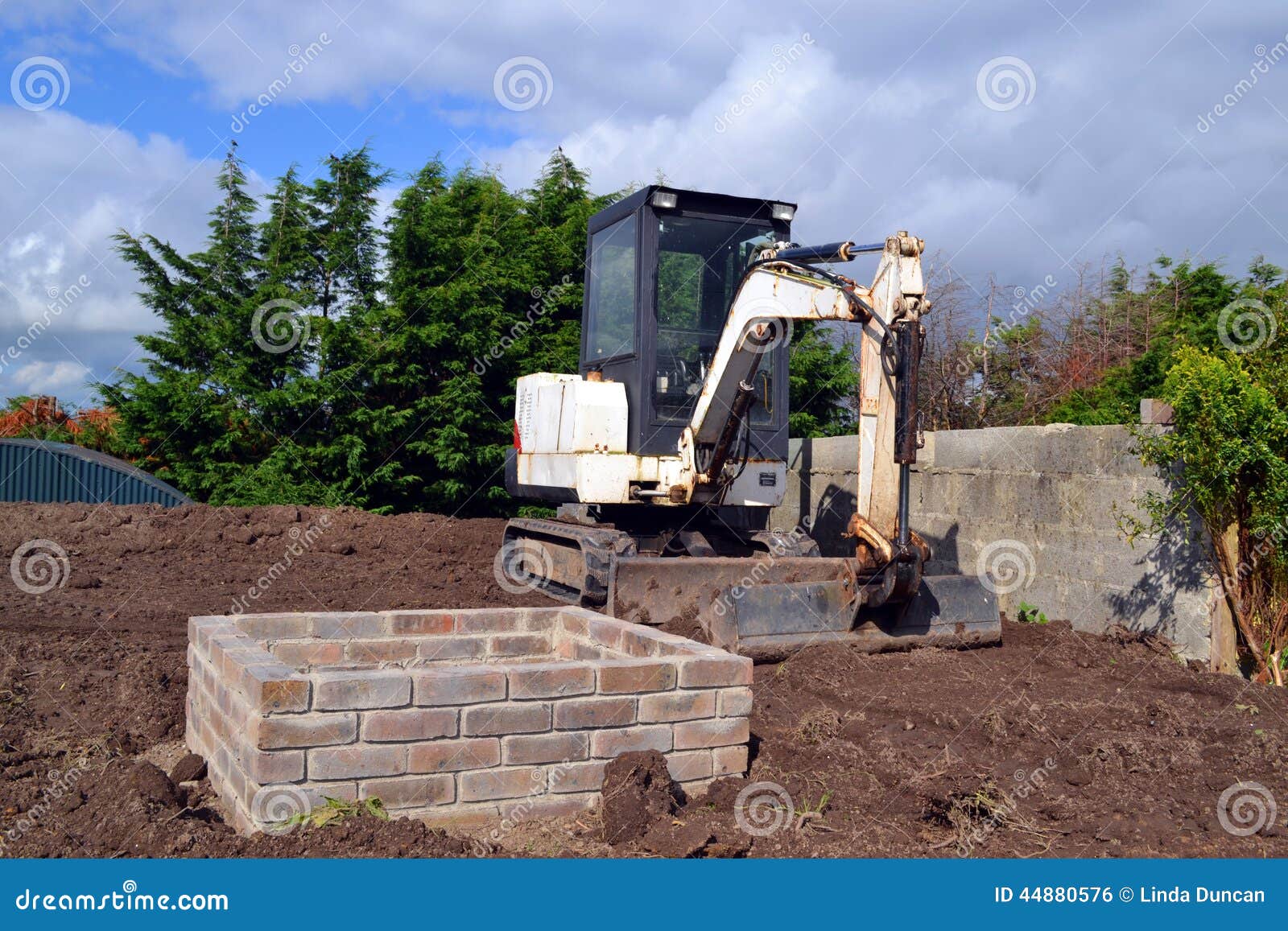 Mini digger stock photo. Image of industrial, site, construction - 44880576