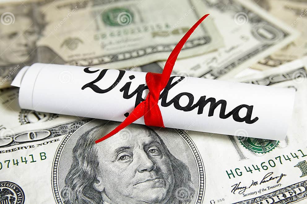 Mini diploma stock image. Image of debt, school, graduate - 25240093