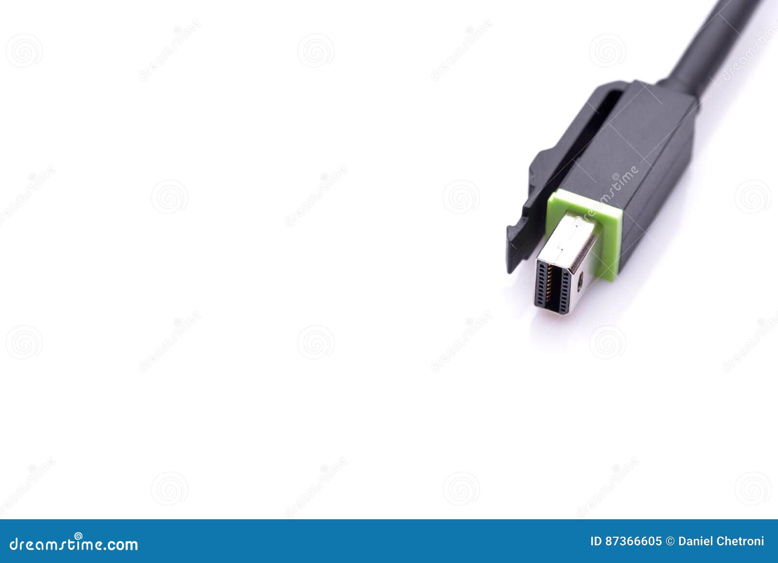 Mini Display Port Connector on White Background Stock Image - Image of ...