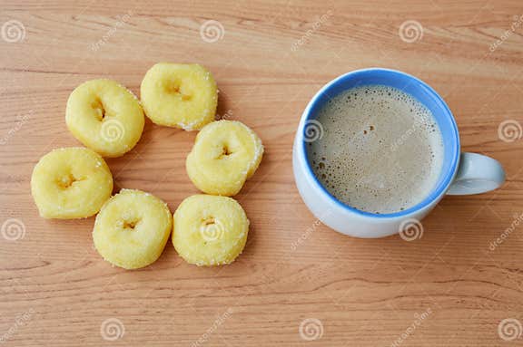 Mini Donuts and Cup of Coffee Stock Photo - Image of coffee, mini: 78011208