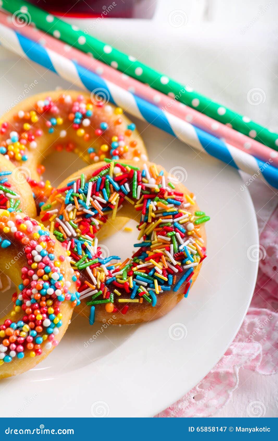 Mini Donuts with Sweet Sprinkles Stock Image - Image of hundreds, candy ...